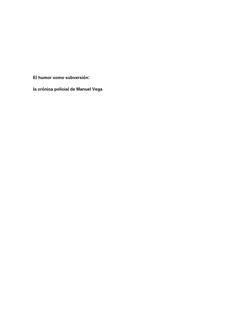 El Humor Como Subversion La Cronica Poli | PDF | Humor | Chistes