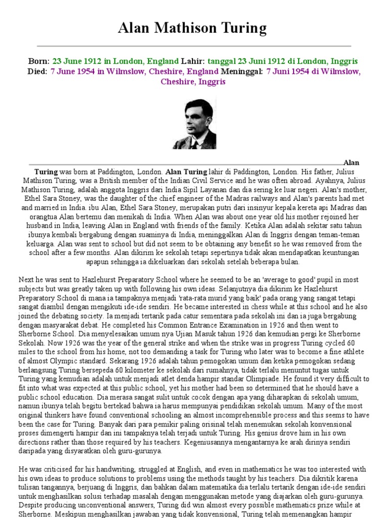 Alan Mathison Turing | Download Free PDF | Alan Turing | Theorem