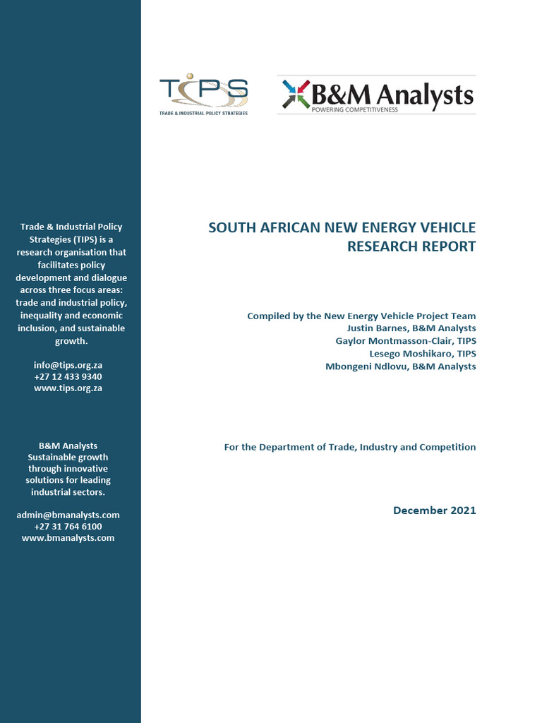 TIPS-BM South African New Energy Vehicle Research Report December 2021 ...