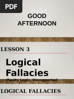 Faulty Logic, Unsupported Facts and Emotional Appeal: English 9 Third ...