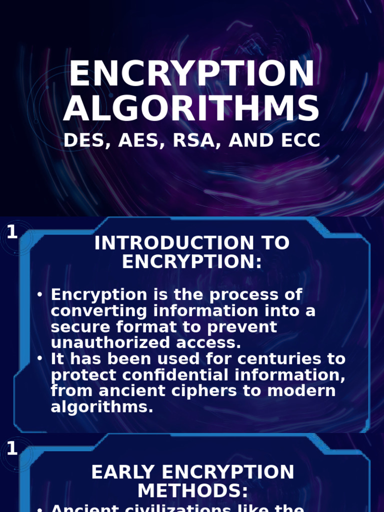 Encryption Algorithms Final Pdf Encryption Public Key Cryptography