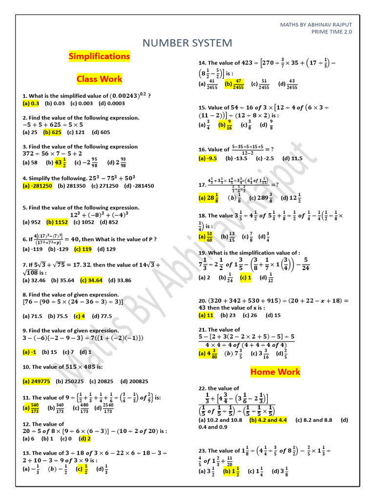 Number System E-Book | PDF | Number Theory | Mathematics