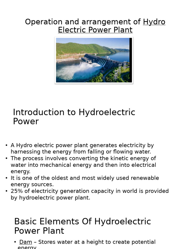 Hydro Electric Power Plant | PDF | Hydroelectricity | Power Station