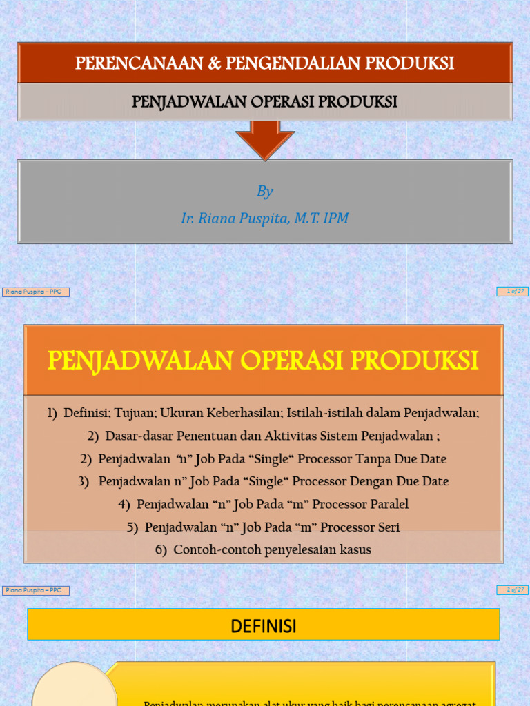 P13. Penjadwalan Operasi Produksi | PDF