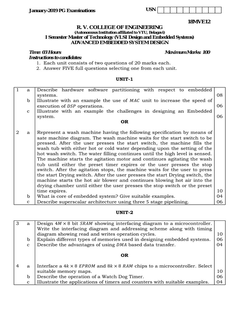 2019embeded | PDF | Microcontroller | Embedded System