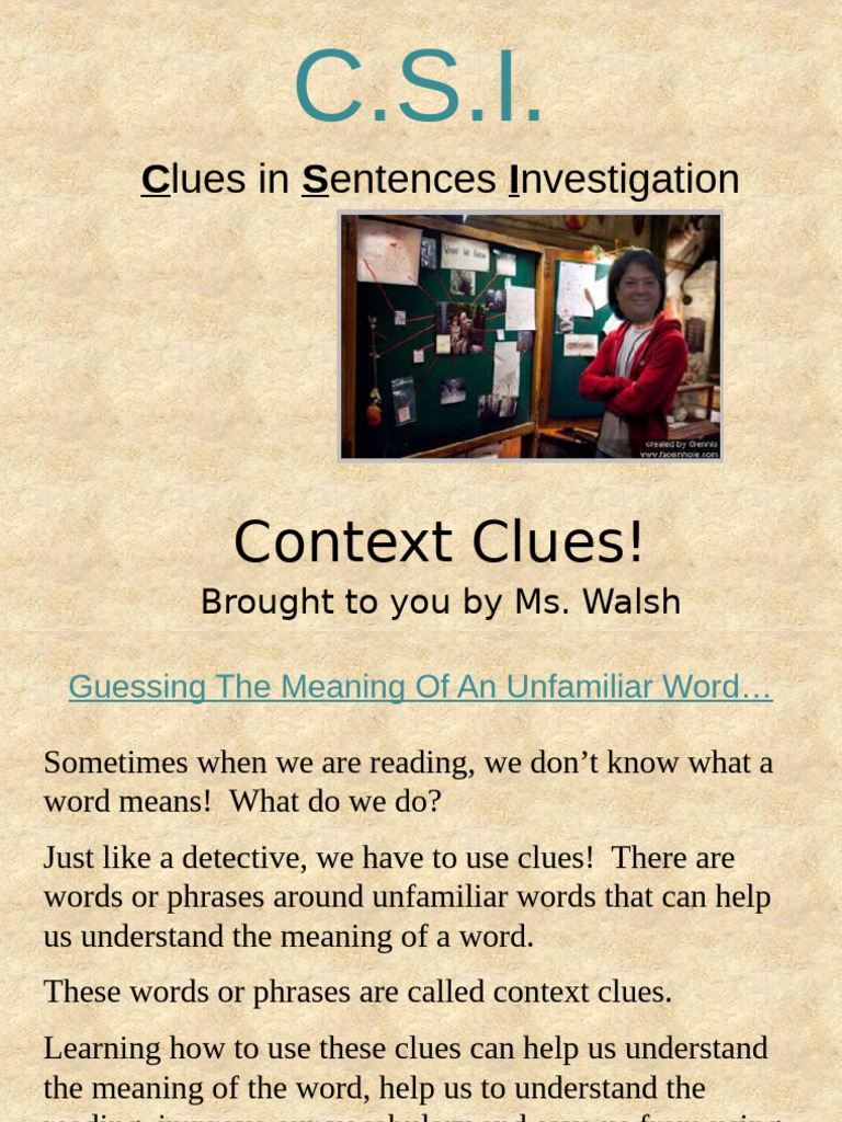 Context Clues Power Point | PDF