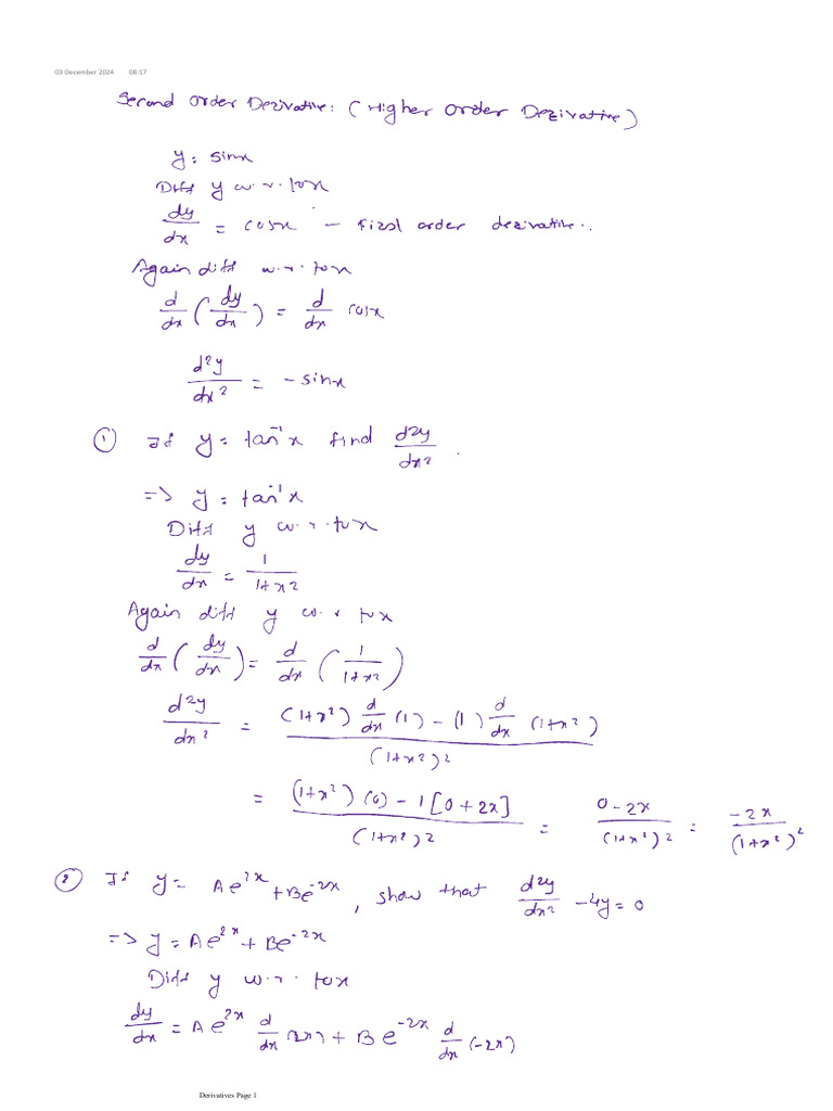 Derivatives 2 | PDF