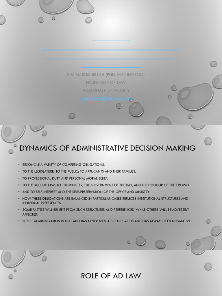 Administrative Discretion | PDF | Administrative Law | Public Law