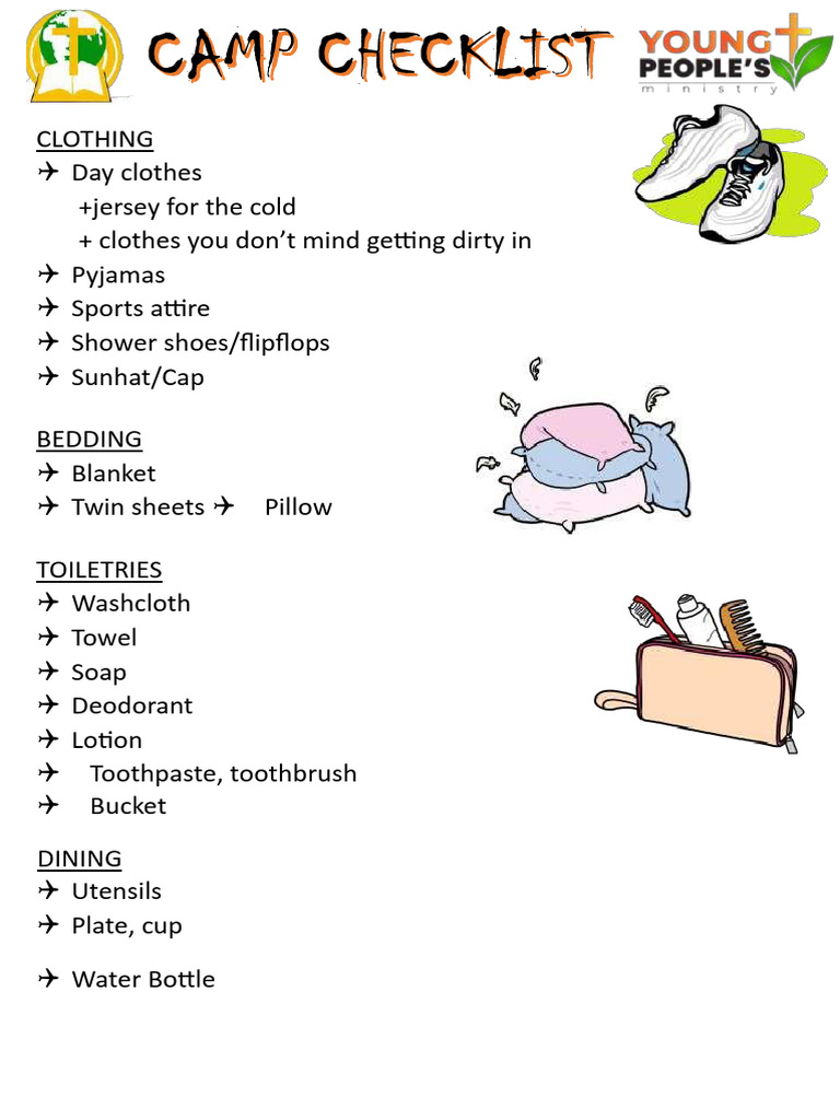 Camp Checklist and Camp Rules | PDF