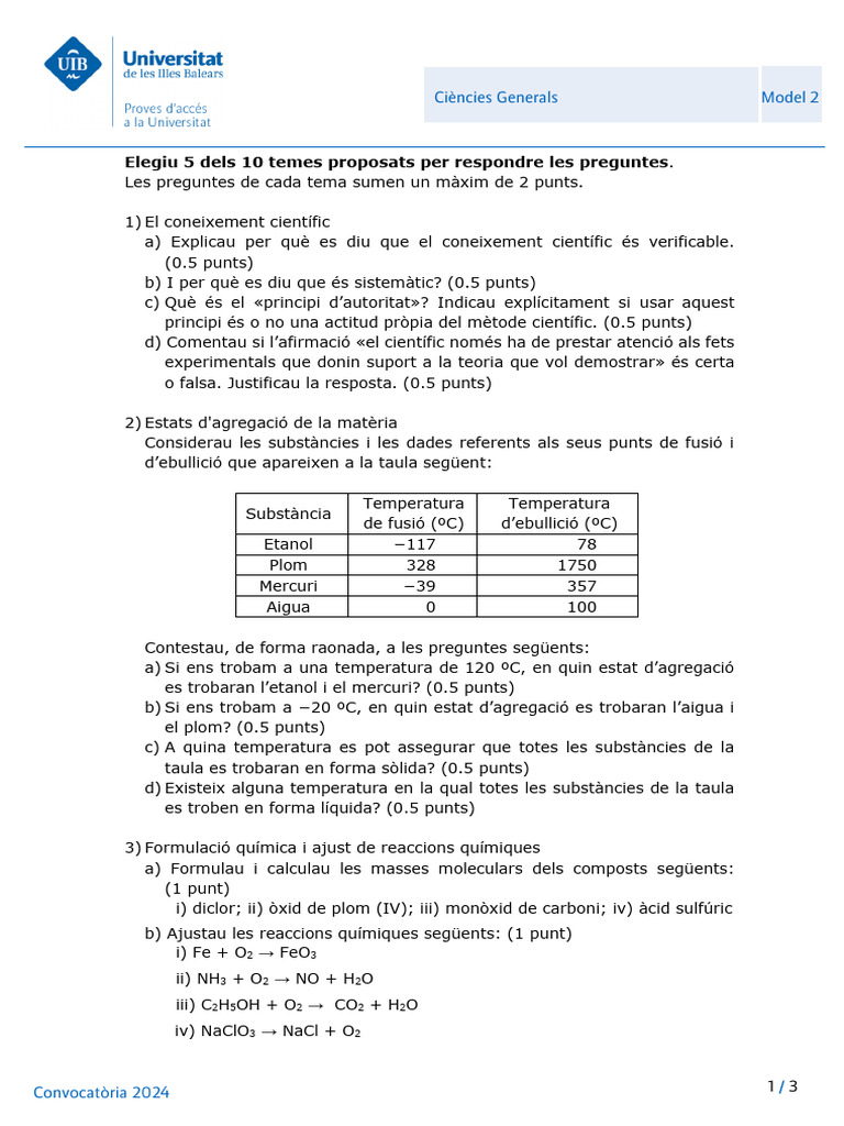 Enunciat CGENERALS JUNY 2024 | PDF