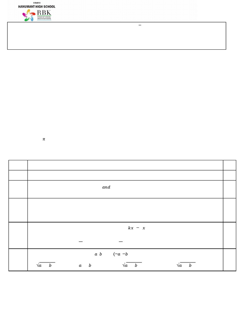 Maths Sample - 2 SQP 2024-25 | PDF | Circle | Euclidean Geometry
