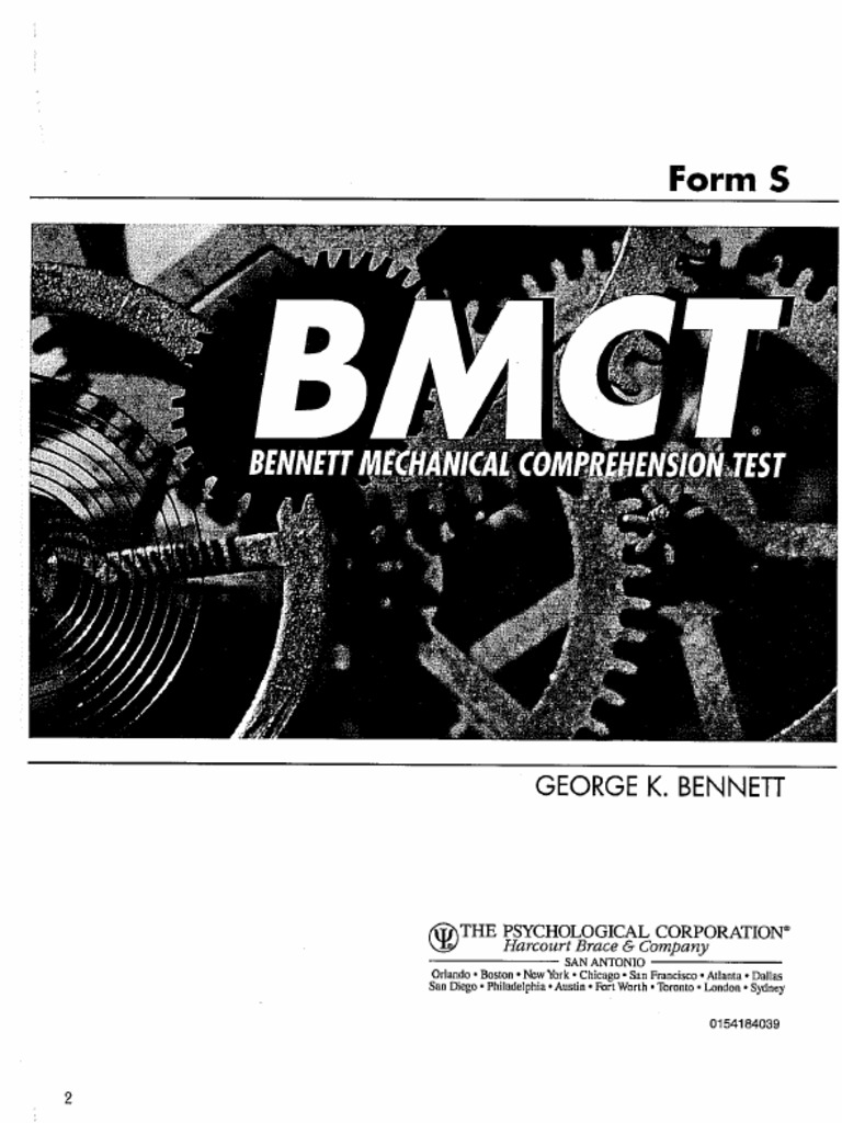 Bennett Mechanical Test | PDF