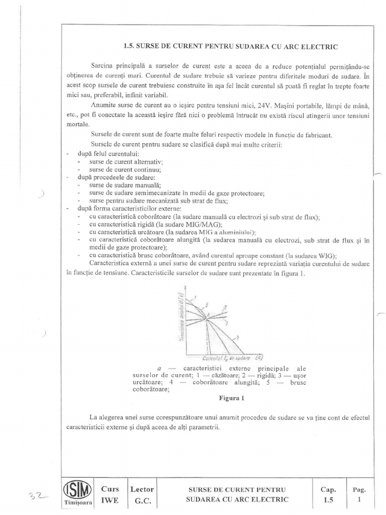 c1 - 05 Surse de Curent Pentru Sudarea Cu Arc Electric | PDF