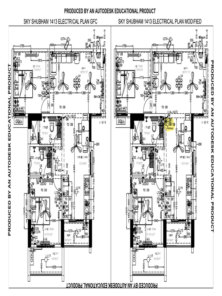 Sky Shubham 1413 Electrical Plan-Mod-1 | PDF