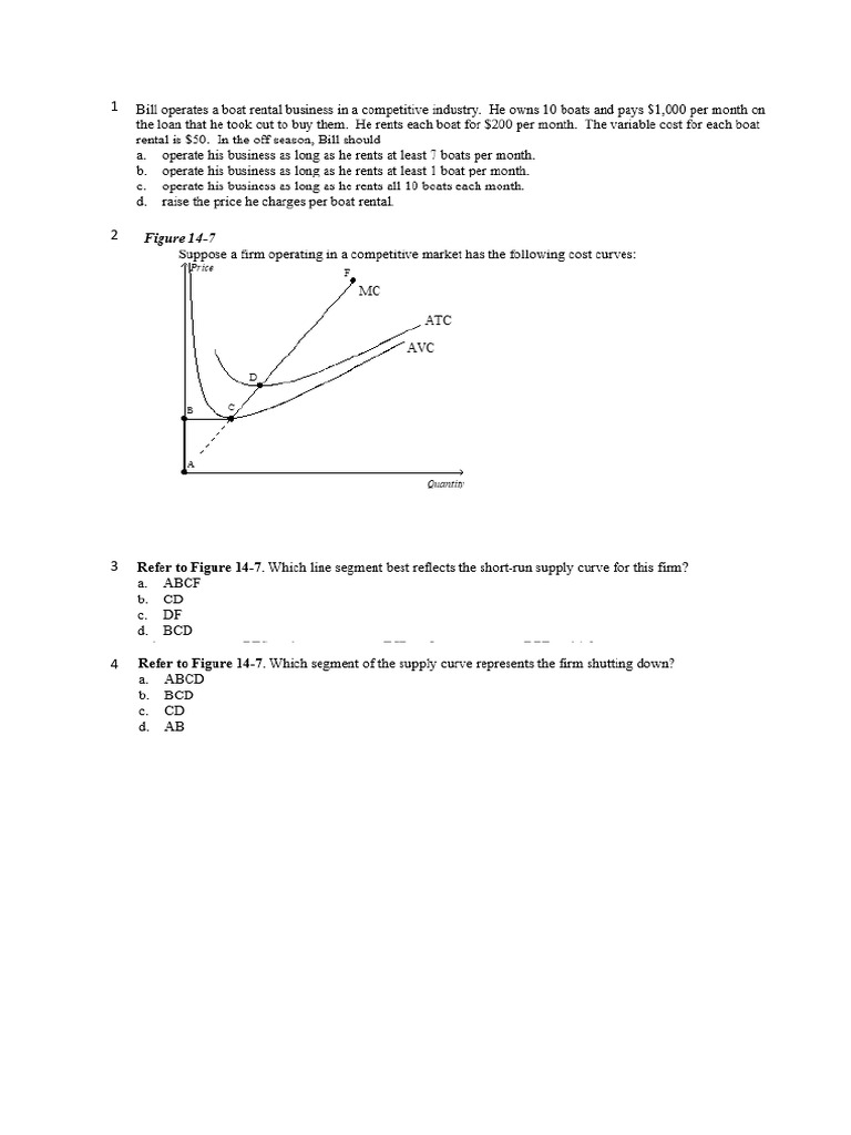 Chapter 14 Practice Questions 1 | PDF