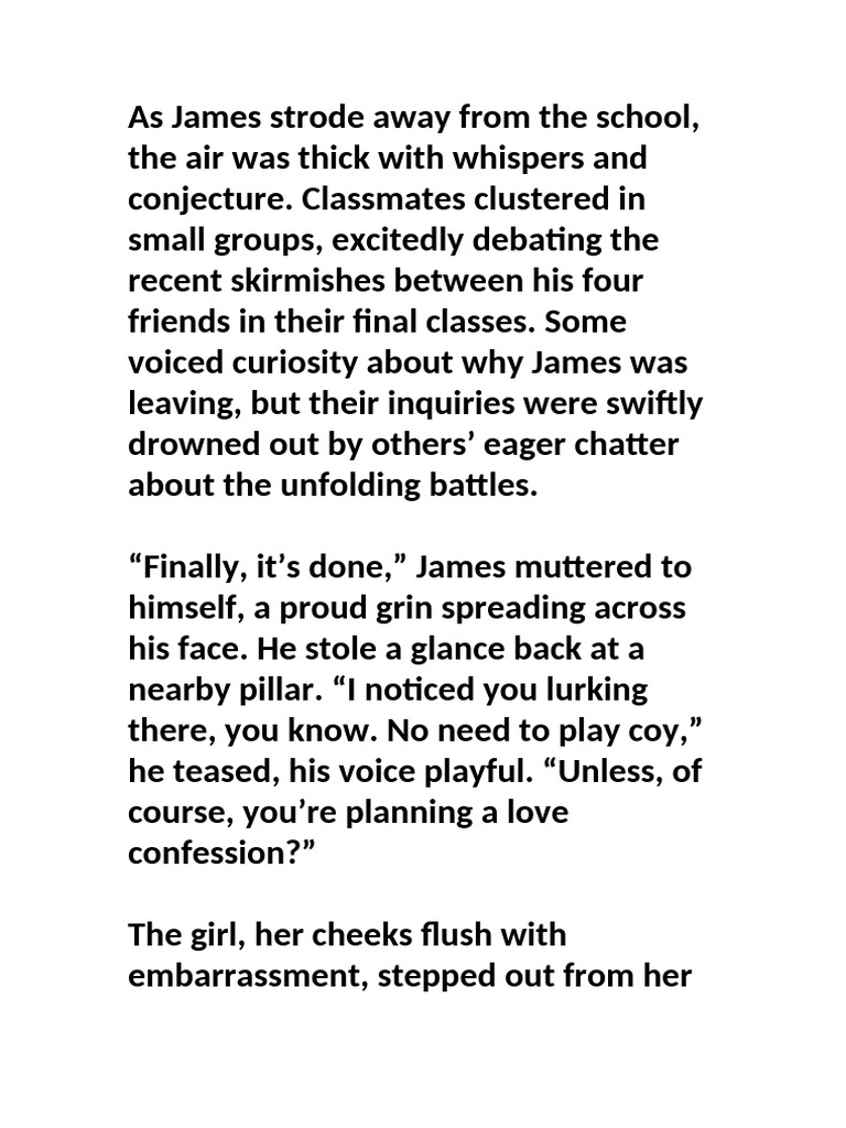 As James Strode Away From The School | PDF