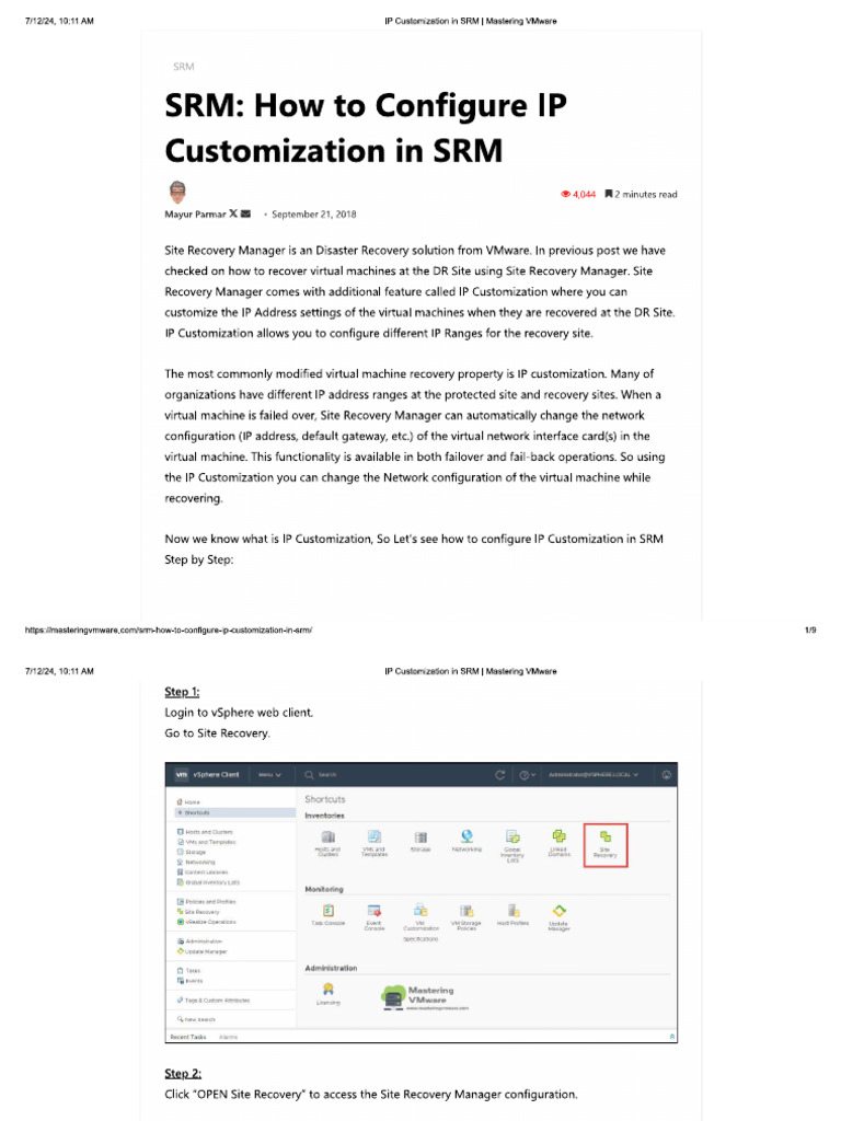 How To Configure IP Customizations in SRM | PDF