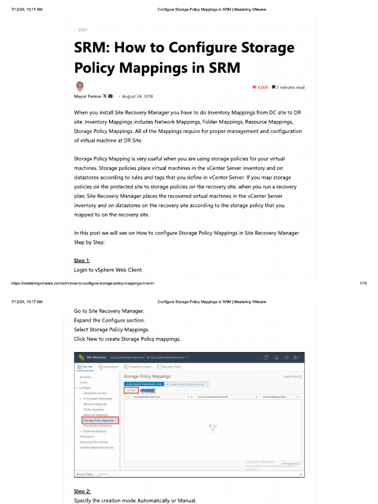 How To Configure Configure Storage Policy Mappings | PDF