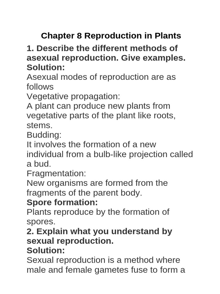 lesson8 reproduction in plants | PDF | Flowers | Reproduction