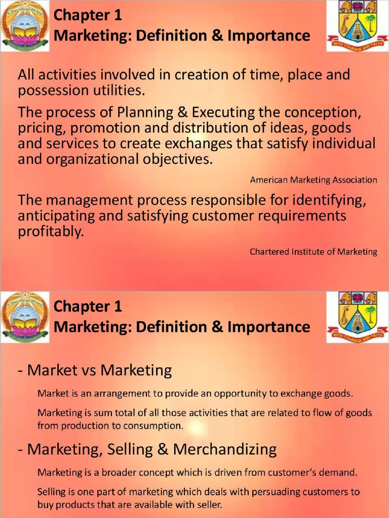 Marketing Definition Importance | PDF