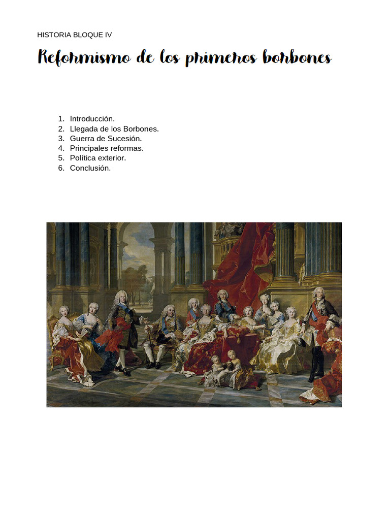 Historia de los Borbones en España | PDF | Imperio español | Casa de borbón