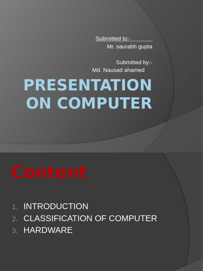 Overview of Computer Types and Hardware | PDF | Computer Hardware ...