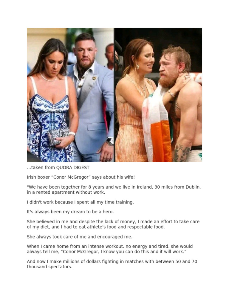 Woman Behind Conor MC Gregor | PDF