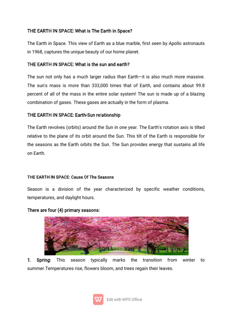 Earth's Seasons and Solar Energy Explained | PDF | Greenhouse Effect ...