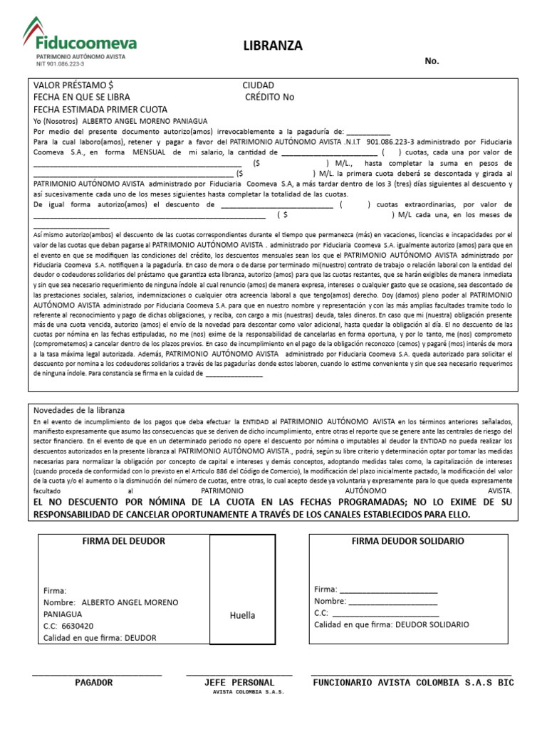 Libranza | PDF | Pagos