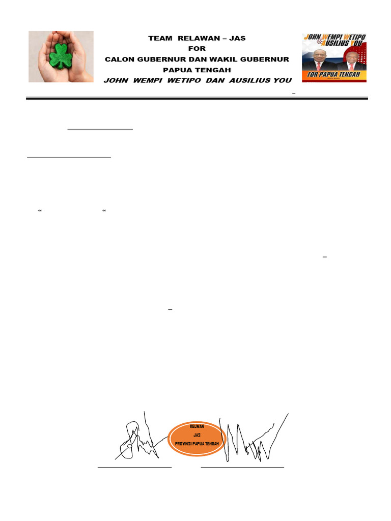 Undangan Team Relawan | PDF