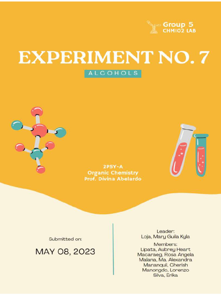 LOJA - Expt. 7 - Alcohols (Revised) (20230508111846) | PDF | Ester | Ethanol