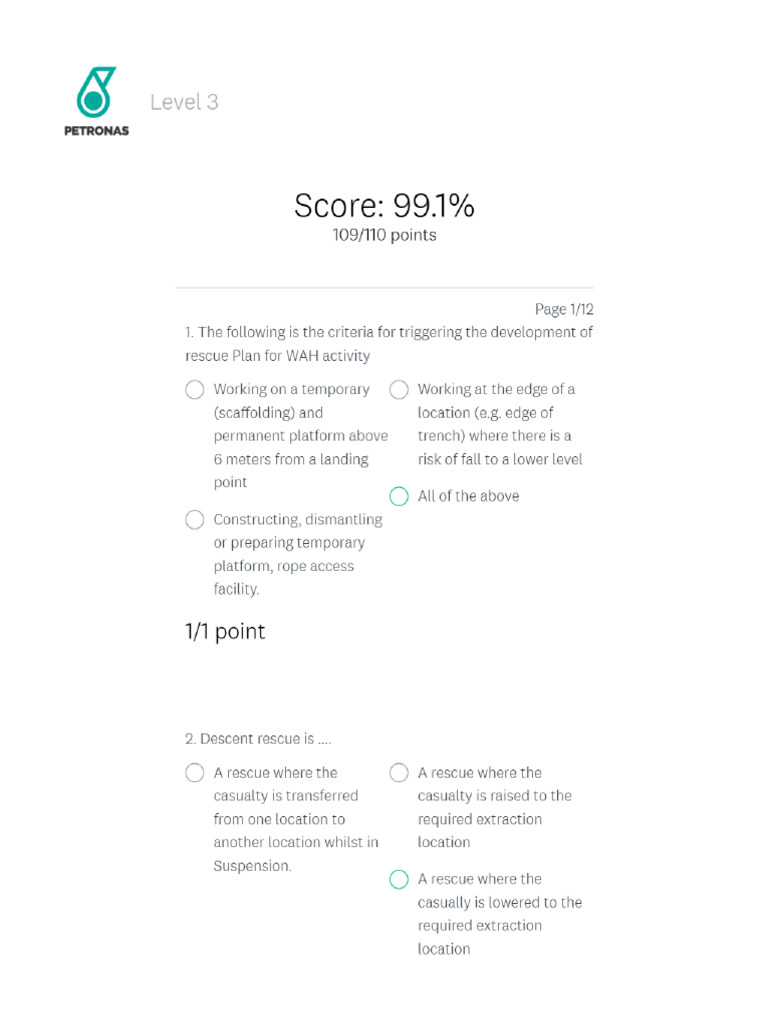 Score - 99.1% - Level PTW | PDF