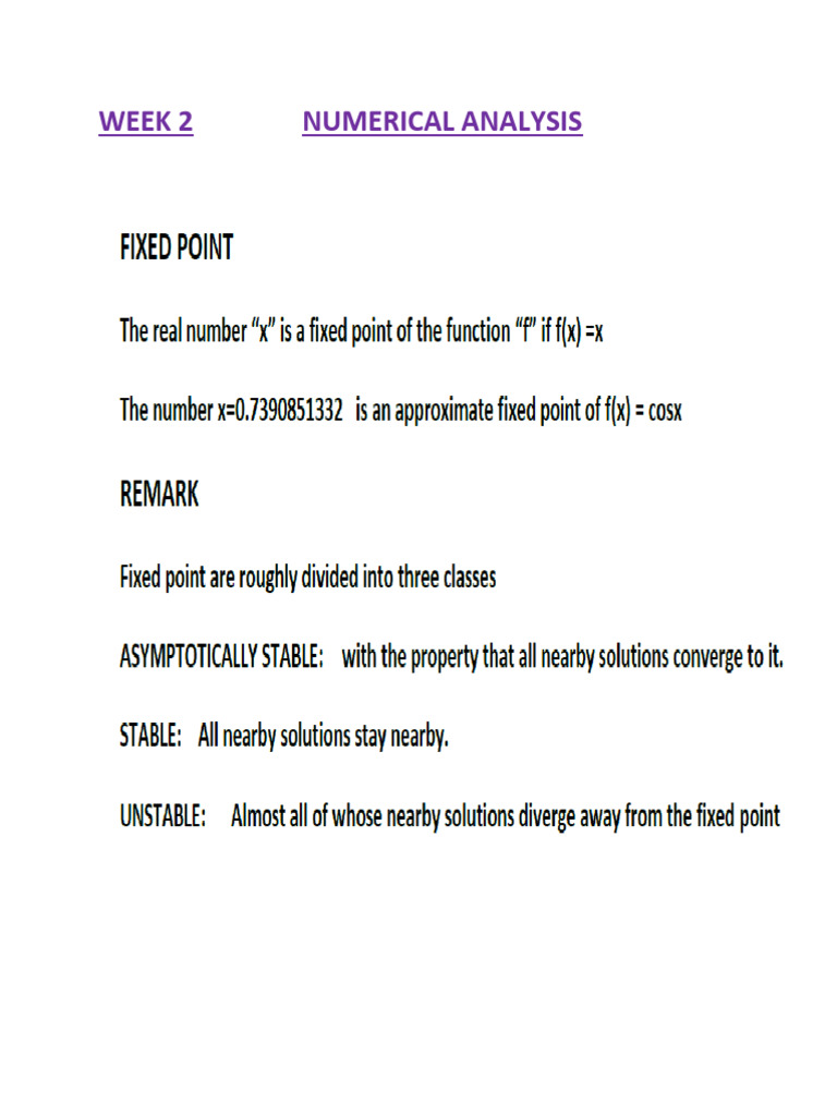 Numerical Analysis WEEK 2 (1) | PDF | Numerical Analysis | Theoretical Computer Science