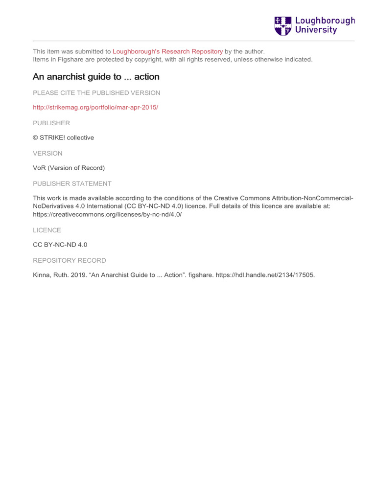 Anarchist Guide To Action | PDF