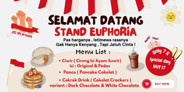 Euphoria Stand Menu for HUT 17 | PDF