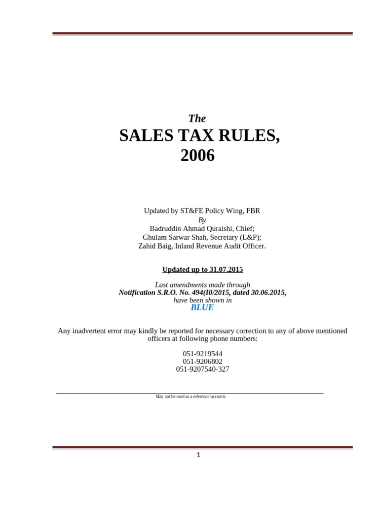 Tax Rules | PDF | Accountant | Invoice