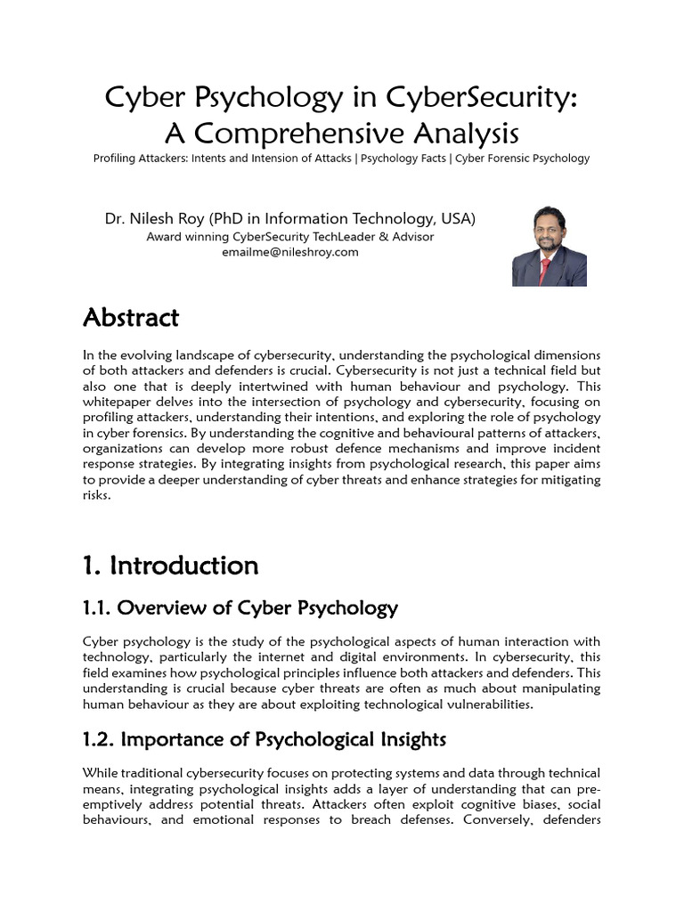02august2024 - Article On Cyber Psychology in CyberSecurity A ...