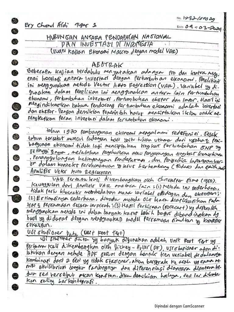 Ery Chusnul Aldi - Tugas 1 Makro - Jurnal 1 | PDF