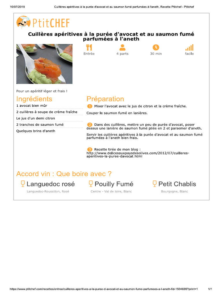 Cuillères Apéritives À La Purée D'avoca.. | PDF