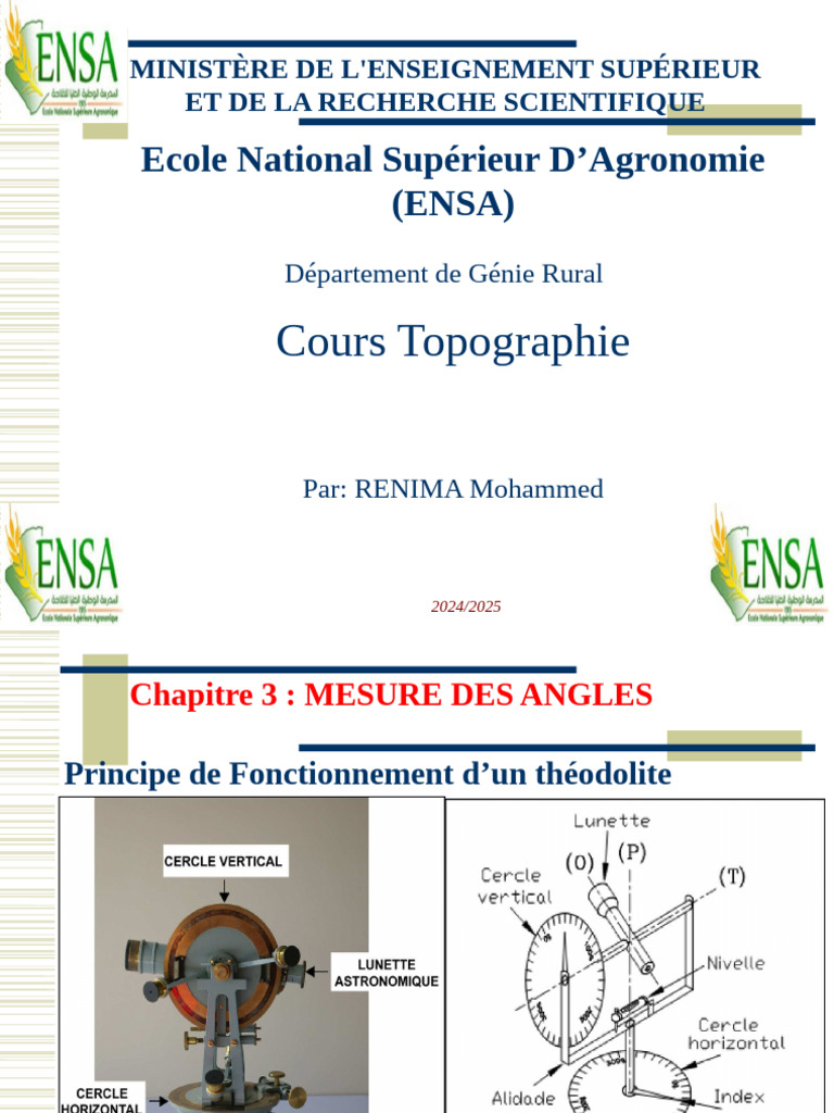 Mesure des Angles en Topographie | PDF | Arpentage | Technologie géographique
