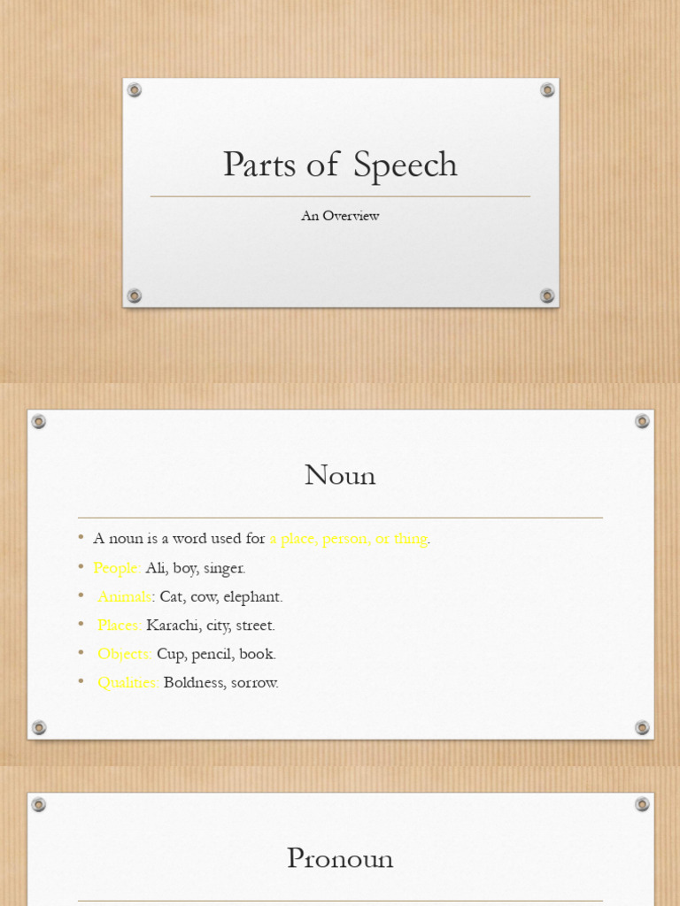 Understanding Parts of Speech | PDF | Noun | Part Of Speech