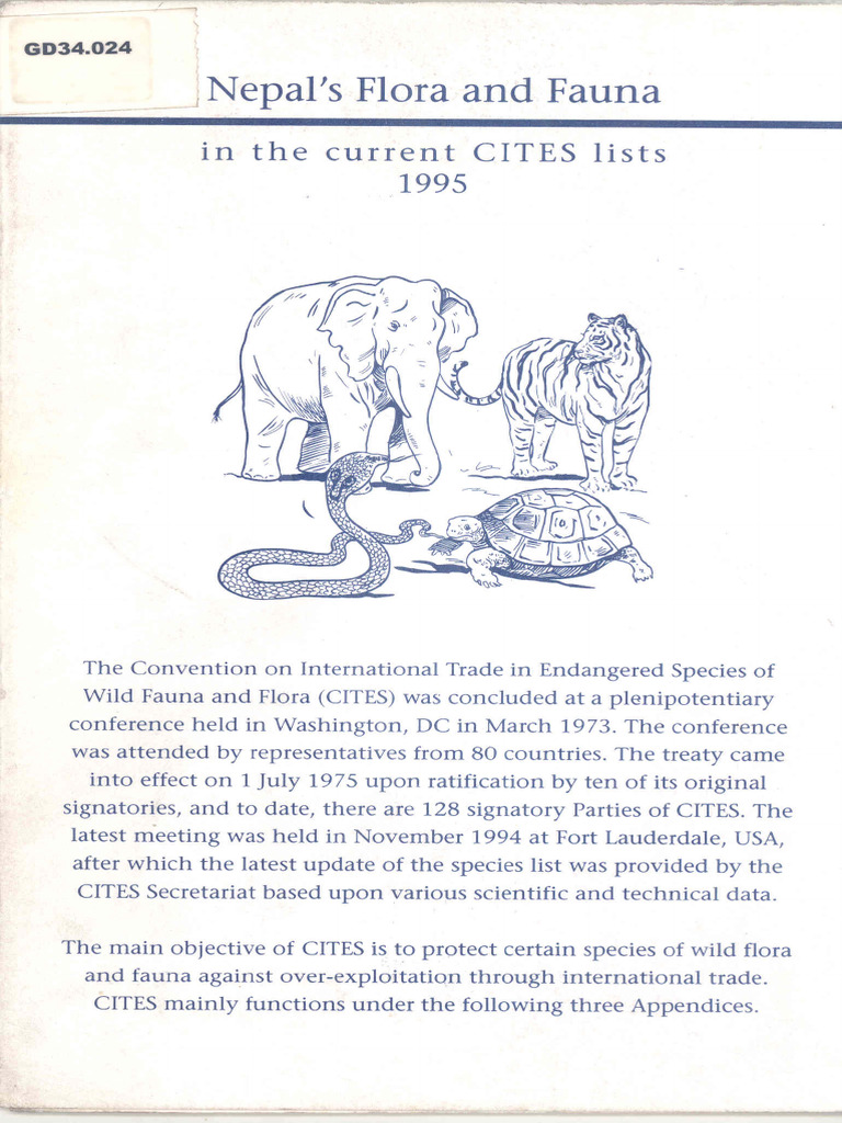 Cites Listed Flora and Fauna | PDF