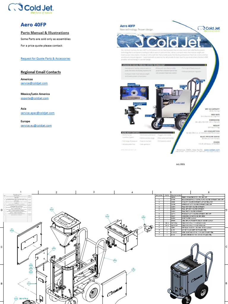 Aero 40FP Parts Manual Overview | PDF | Valve | Pipe (Fluid Conveyance)