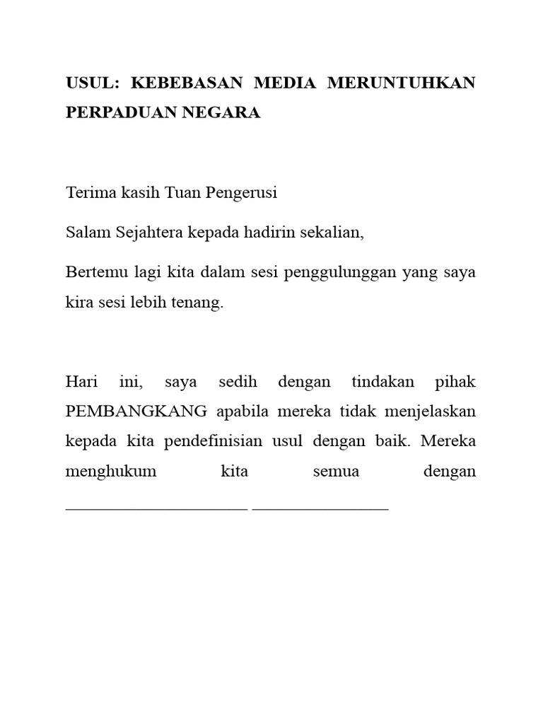 Kebebasan Media dan Perpaduan Negara | PDF