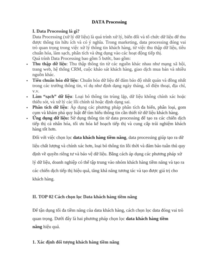 DATA Processing | PDF