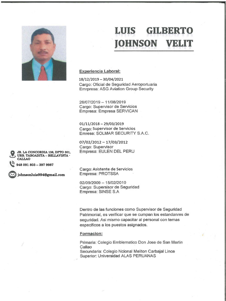 CV Documentado Seguridad | PDF