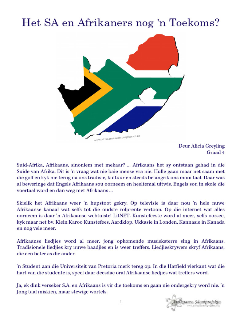 Het SA en Afrikaners Nog 'N Toekoms | PDF