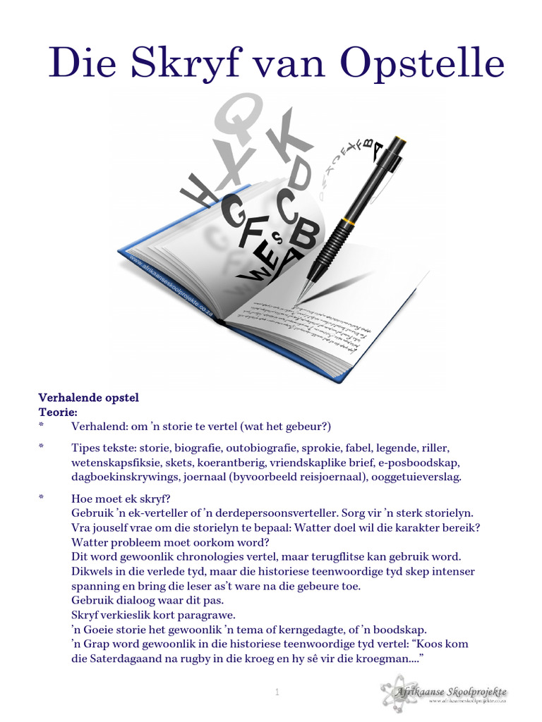 Die Skryf Van Opstelle | PDF