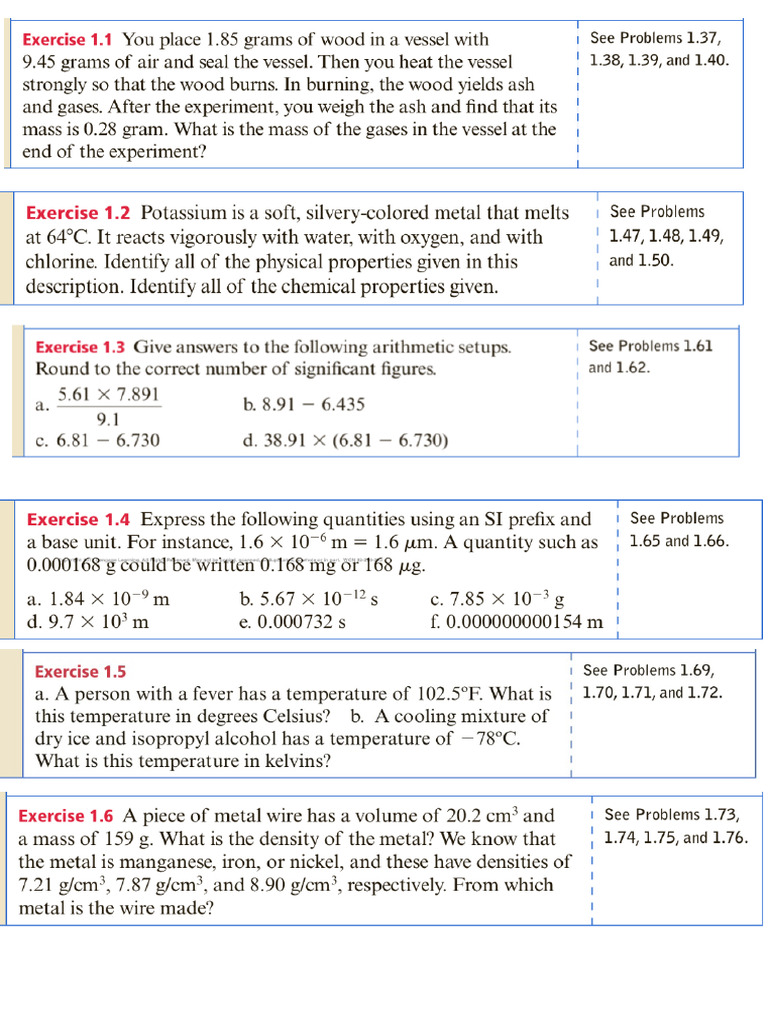 chapter1 | PDF | Iodine | Density