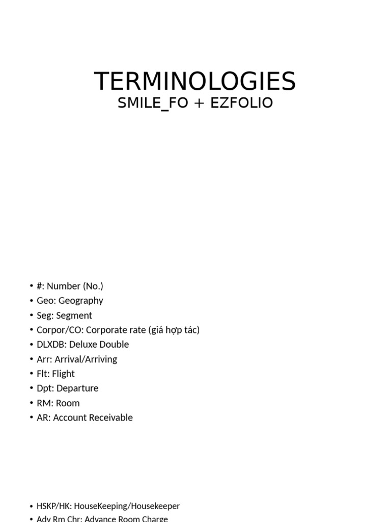 TERMINOLOGIES | PDF